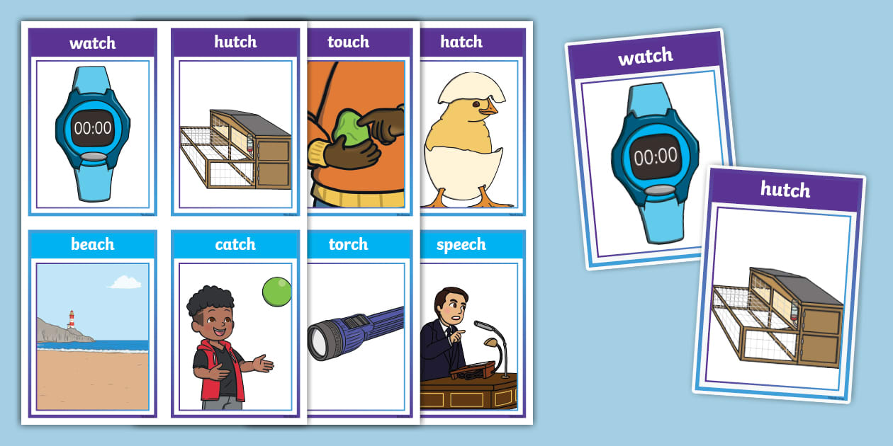 Final CH Sound Flashcards (teacher made) - Twinkl