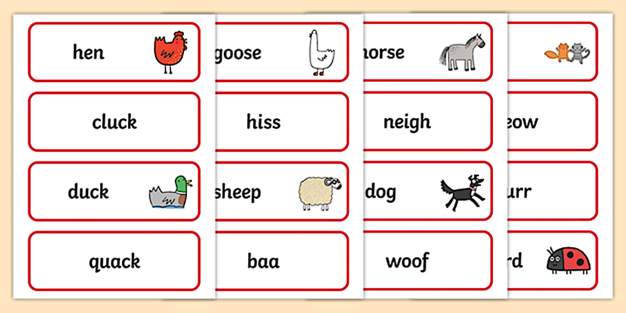 The Listening Ladybird Word Cards