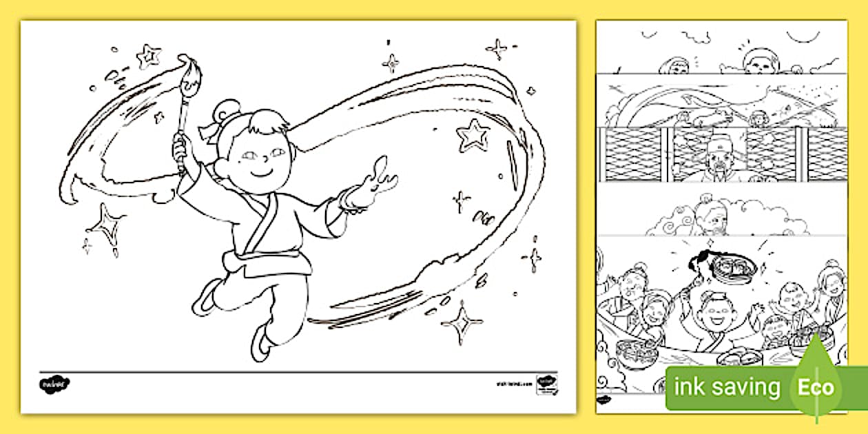 The Magic Paintbrush Colouring Pages (teacher made) - Twinkl