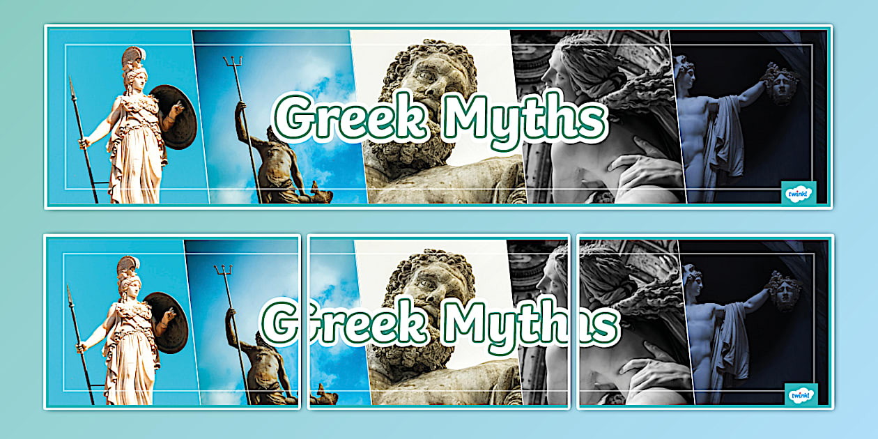 Greek Myths Photo Display Banner (teacher made) - Twinkl