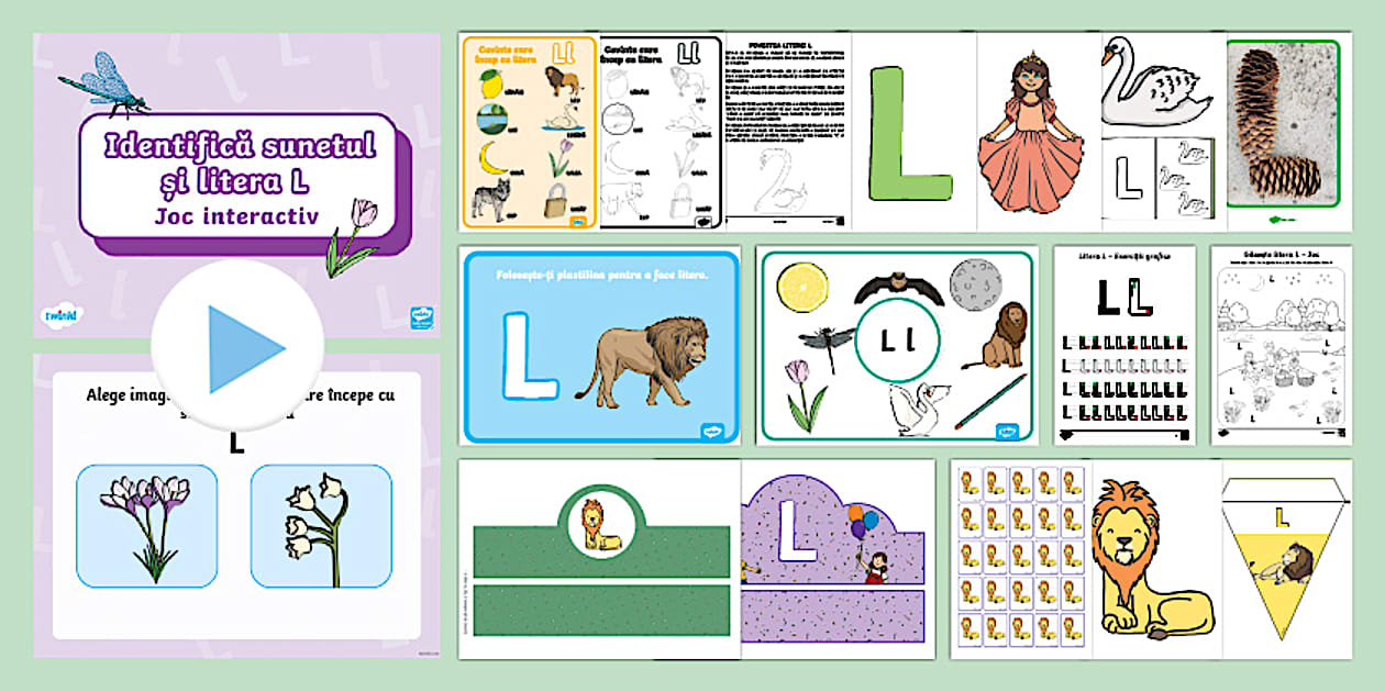 Litera L – Pachet cu resurse pentru preșcolari - Twinkl