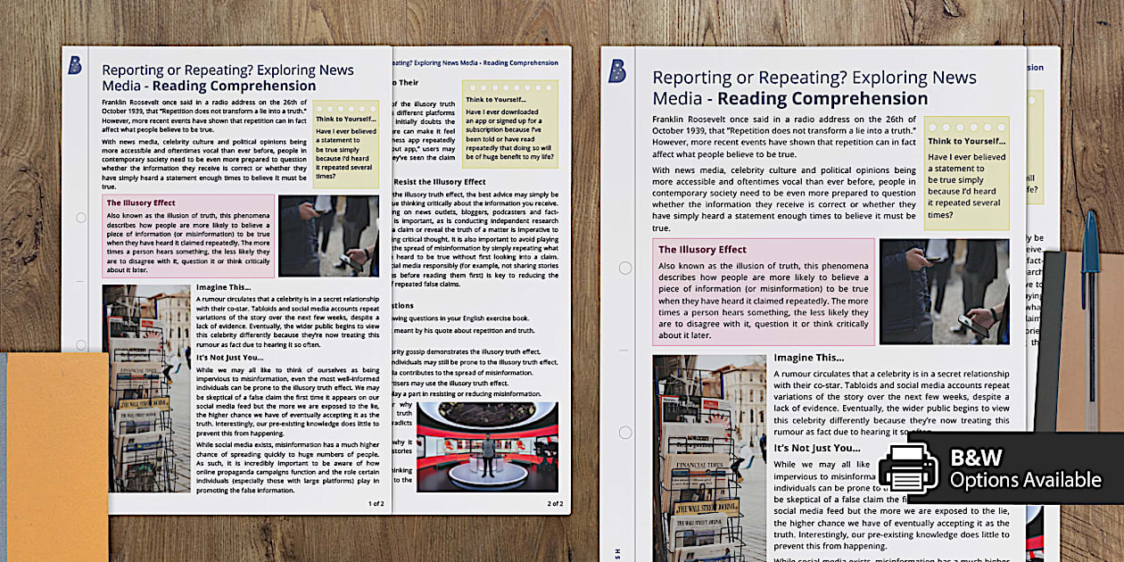 Reporting or Repeating? Exploring News Media - Comprehension