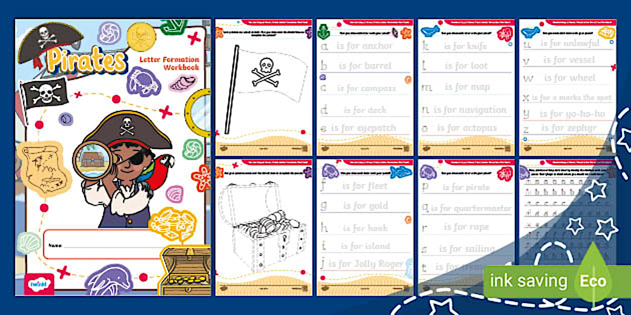 Handwriting At Home: Pirate Letter Formation Workbook