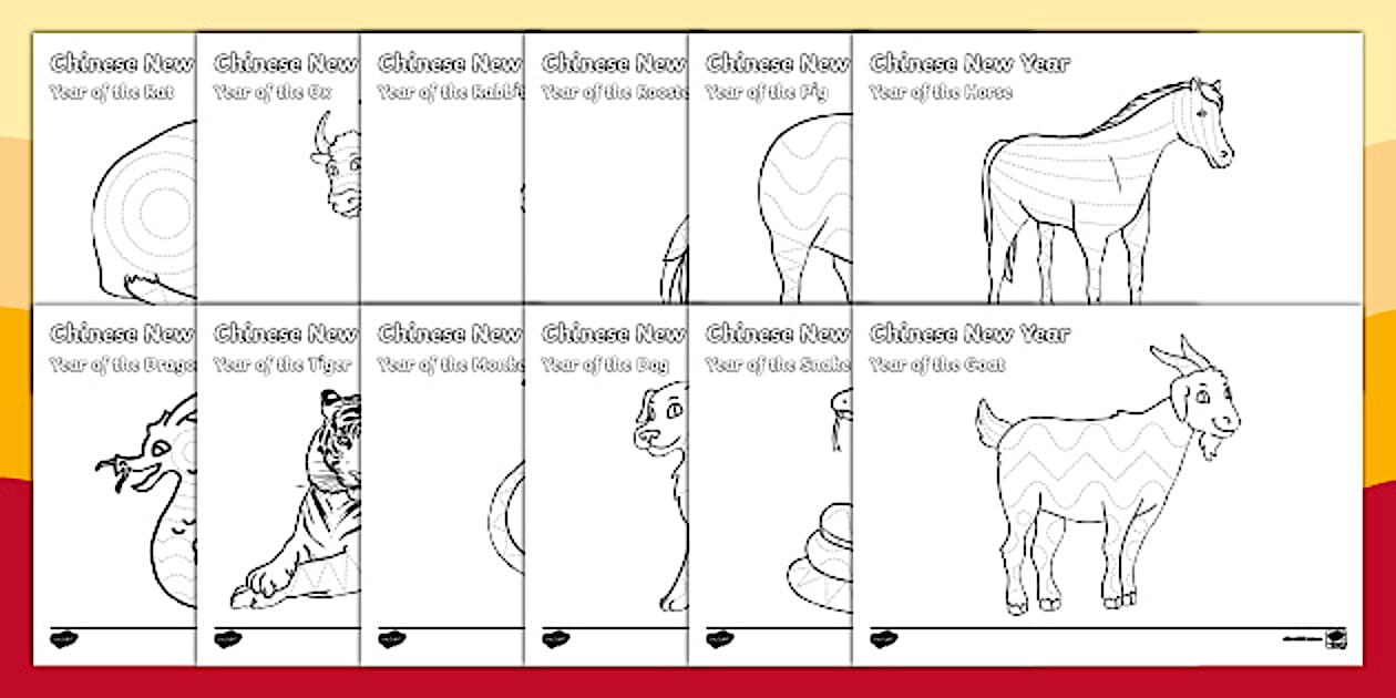 Chinese New Year - Tracing Activity (Teacher-Made) - Twinkl