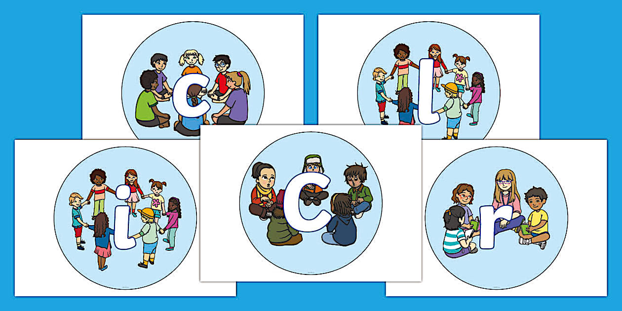 Circle Time Circle Display Shapes (teacher made) - Twinkl