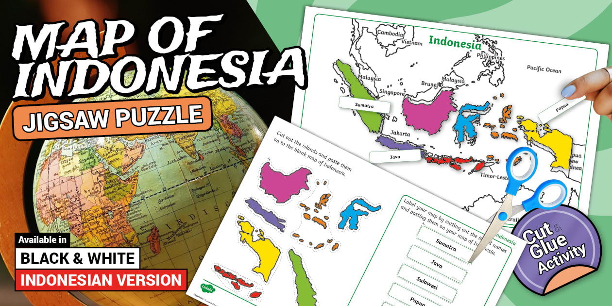 Map of Indonesia Jigsaw Puzzle (teacher made) - Twinkl