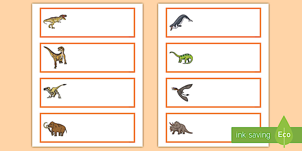 Dinosaur Labels | International Dinosaur Day | Twinkl USA