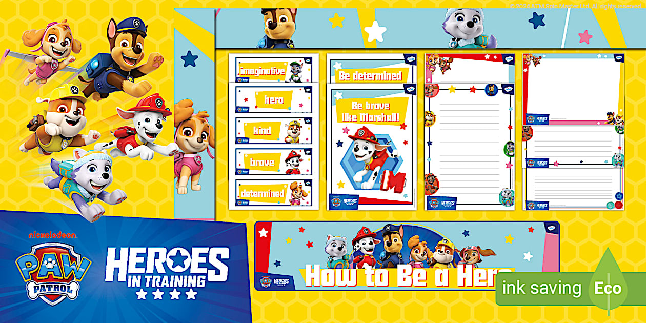 FREE! - PAW Patrol: How to Be a Hero Display Pack - Twinkl