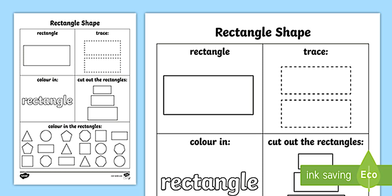 Rectangle Outline Worksheet | Learn About Rectangles