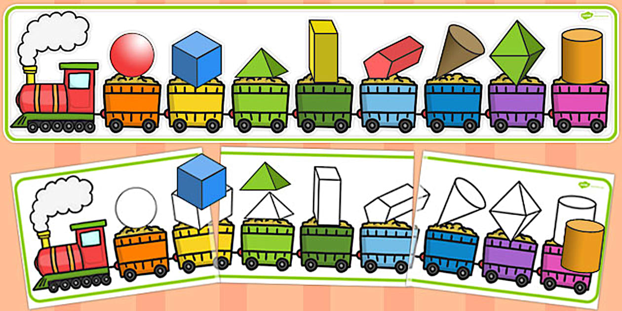 3D Shape Matching Puzzle (teacher made) - Twinkl