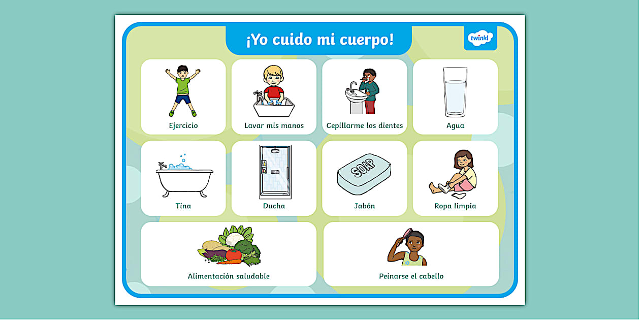 Póster: ¡Yo cuido mi cuerpo! | Recursos Educativos Twinkl