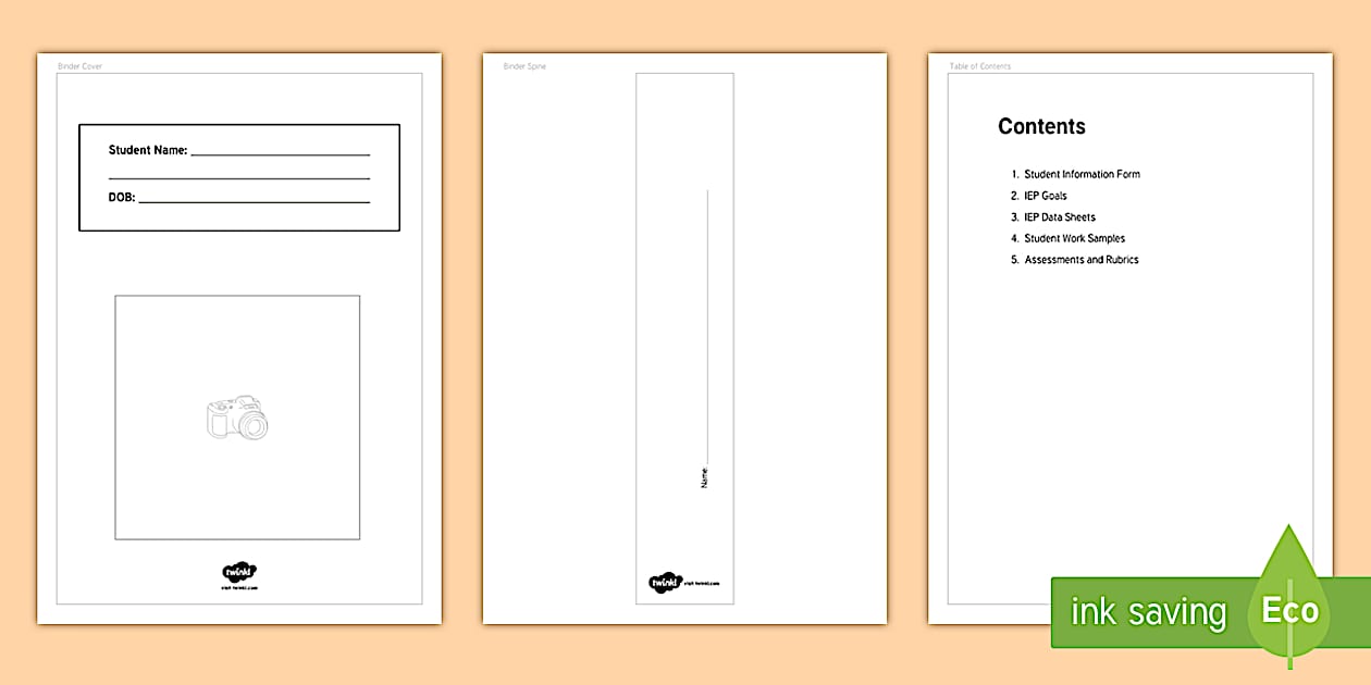 Student Binder Cover and Labels (profesor hizo) - Twinkl