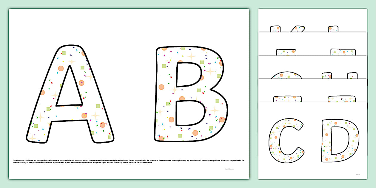 Fairy Bread Day Alphabet Sprinkles Colouring Sheets - Twinkl