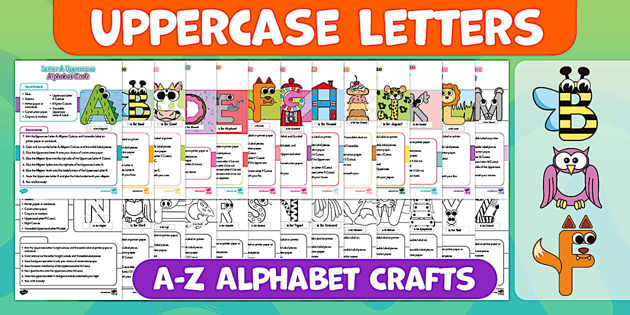 =Uppercase Letter Craft Activity Pack (Teacher-Made)