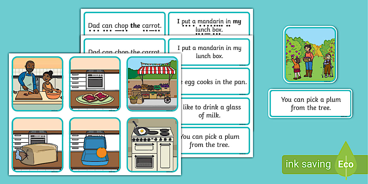 Food Simple Sentence Matching Activity (teacher made)