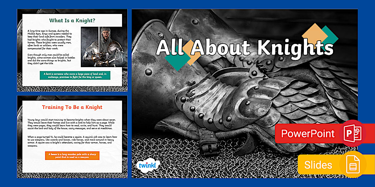 All About Knights PowerPoint & Google Slides for 3rd-5th