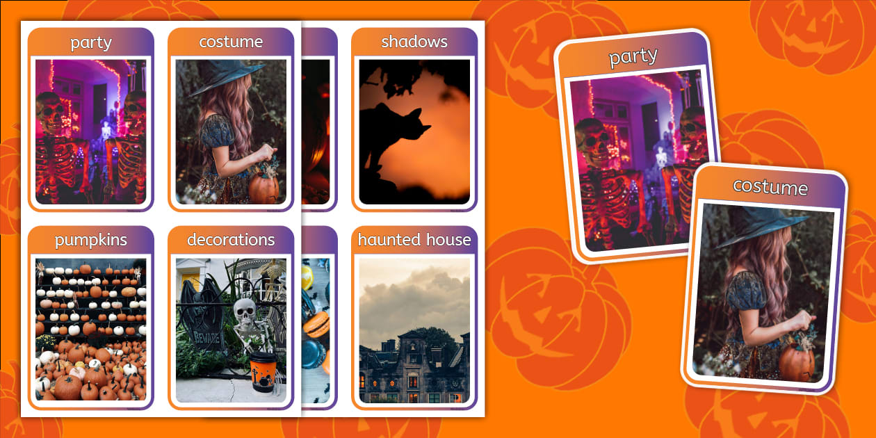 Halloween Photo Flashcards