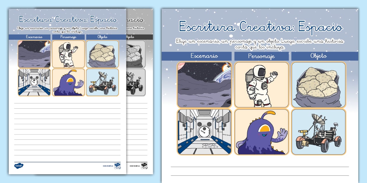 Ficha de actividad: Escritura creativa - Espacio