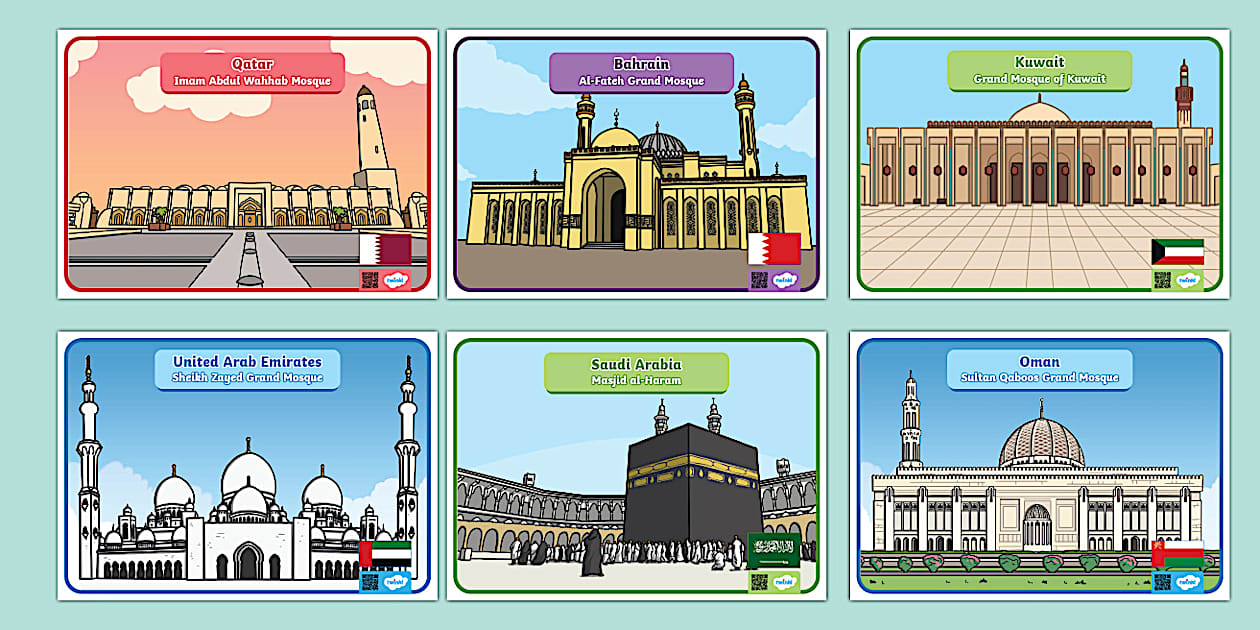 Mosques in the GCC Display Posters (teacher made) - Twinkl