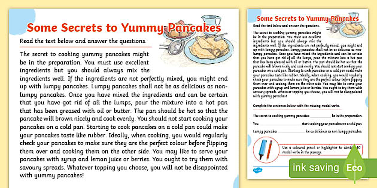 Modal Verbs Reading Comprehension | Primary English - Twinkl