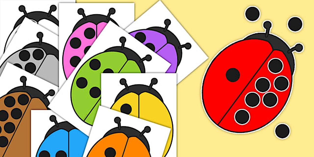 Black and White Give the Ladybirds 10 Spots Number Bond Activity