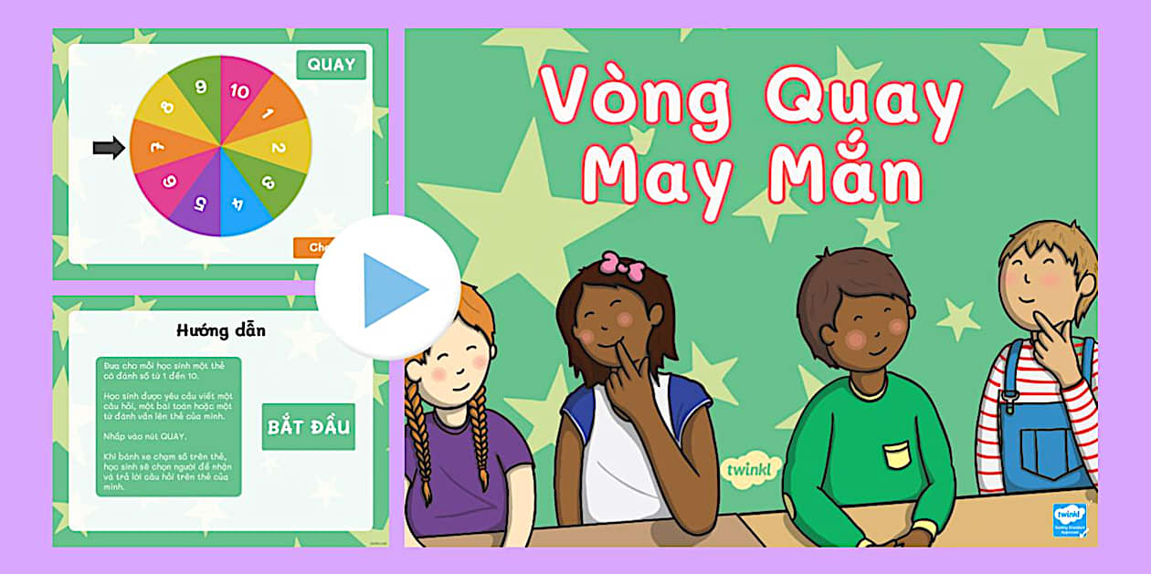 Mẫu Powerpoint Trò Chơi Vòng Quay May Mắn - Twinkl