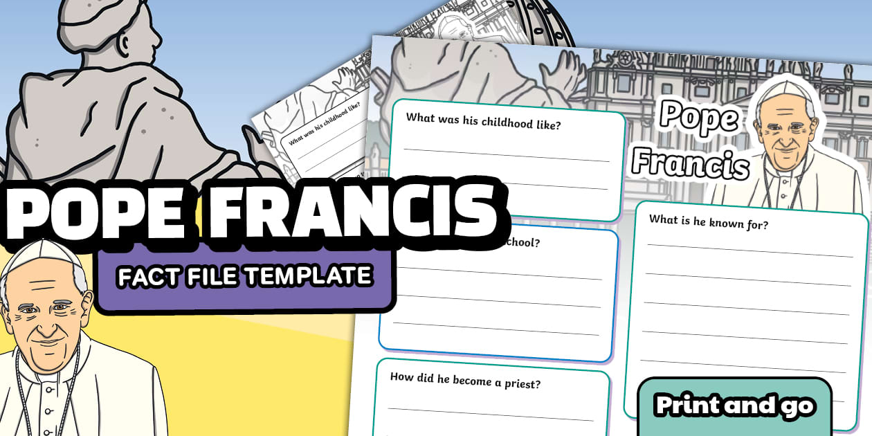 Pope Francis Fact File Template