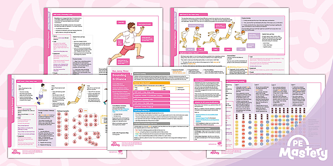 PE Mastery Year 4 Run, Jump, Throw L4 Bounding and Jumping