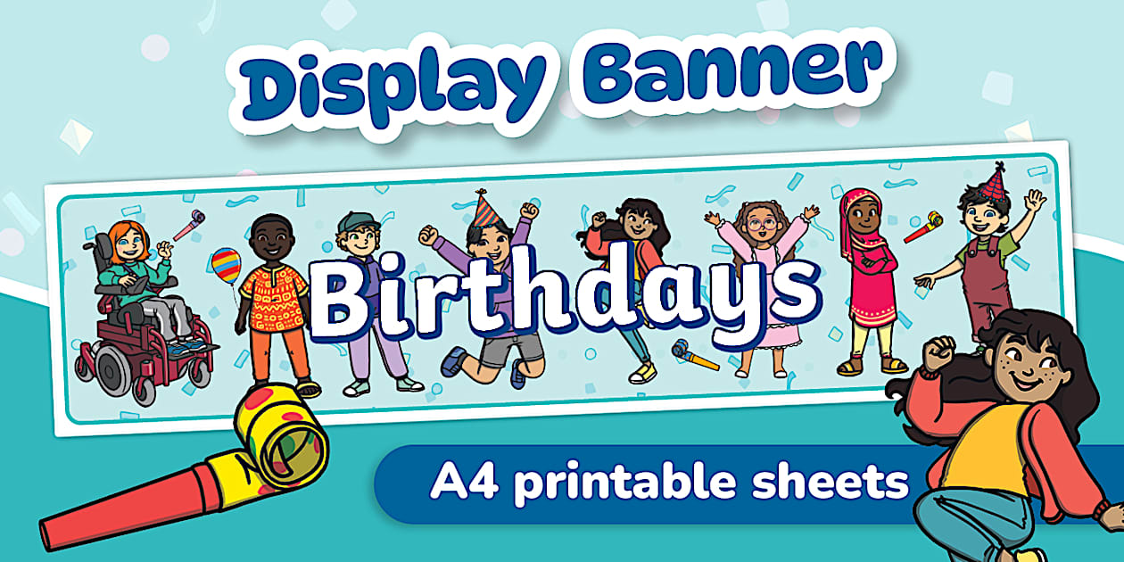 Birthdays Display Banner | Teacher Made Resource | Twinkl