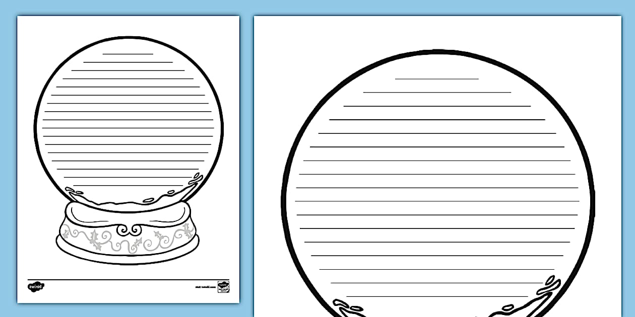 Snow Globe Writing Template (Teacher-Made) - Twinkl