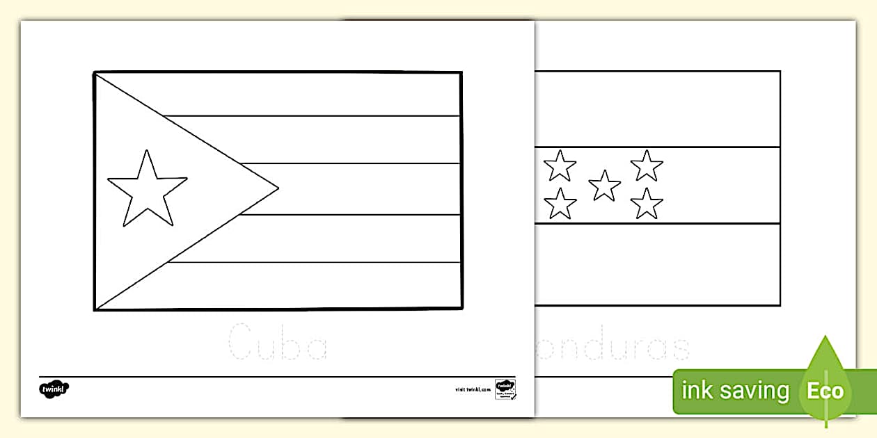 Hispanic Country Flags | Coloring Pages | Twinkl USA