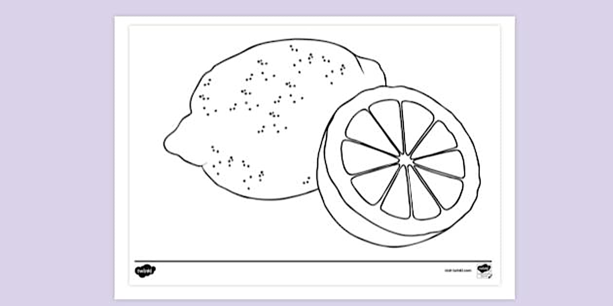 Lemon Colouring Sheet | Colouring Sheets | Twinkl - Twinkl