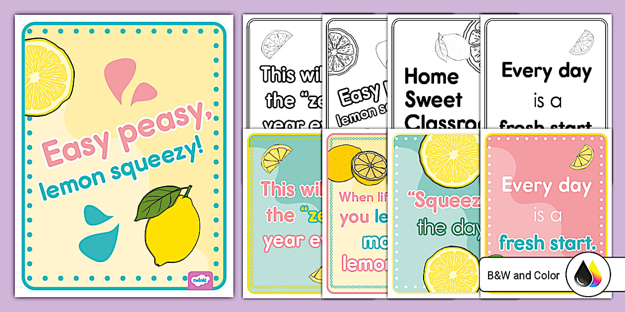 Lemon Theme Posters