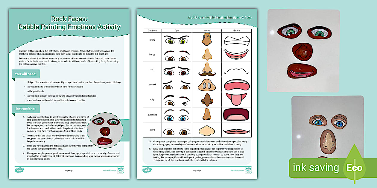 Rock Faces: Pebble Painting Emotions Activity