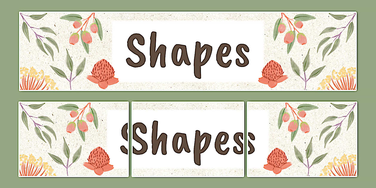Home Among the Gum Trees Themed Shapes Display Banner