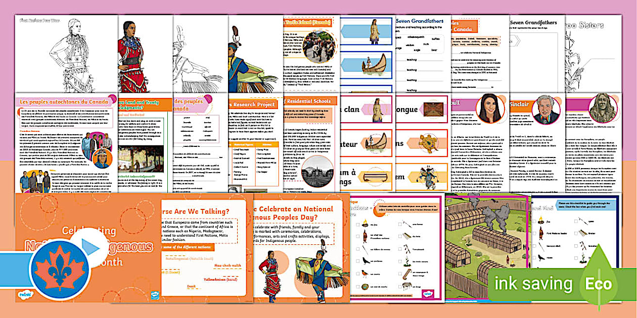 FREE! - Indigenous Teaching Resources Pack Canada/Turtle Island French and
