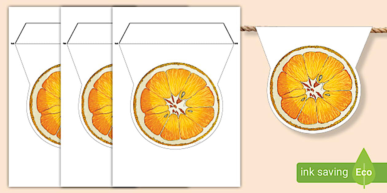 Orange Slice Bunting | Display Items | Twinkl (teacher made)