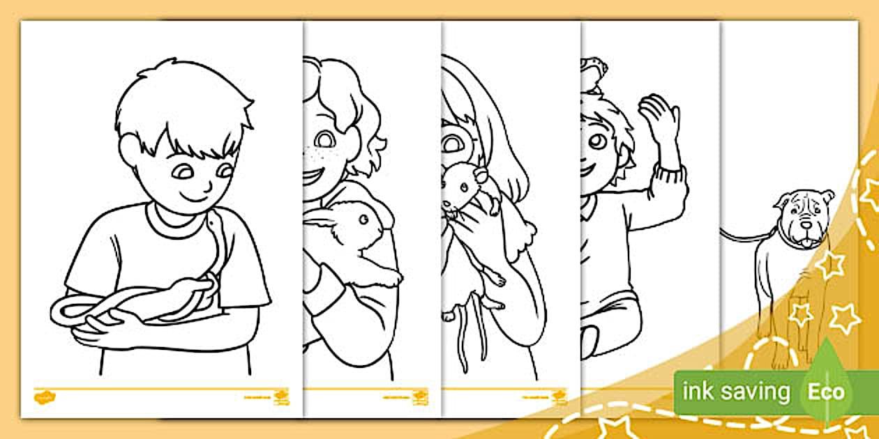 Pets Colouring Pack | Animal Wellbeing Activity - Twinkl