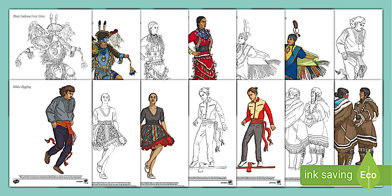 First Nation, Métis, and Inuit Celebration Colouring Pages
