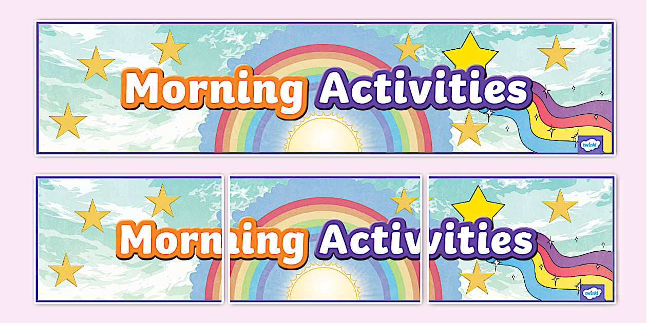 Morning Activities Display Banner (teacher made) - Twinkl