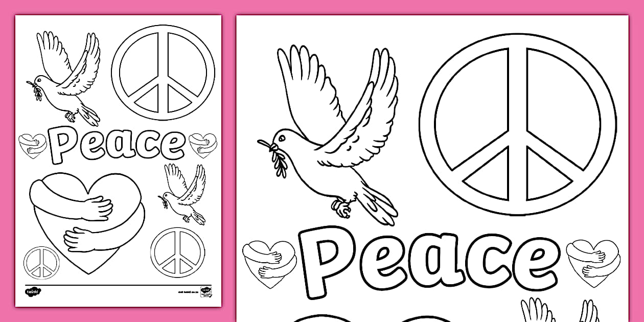 Peace Colouring Page | Twinkl Colouring