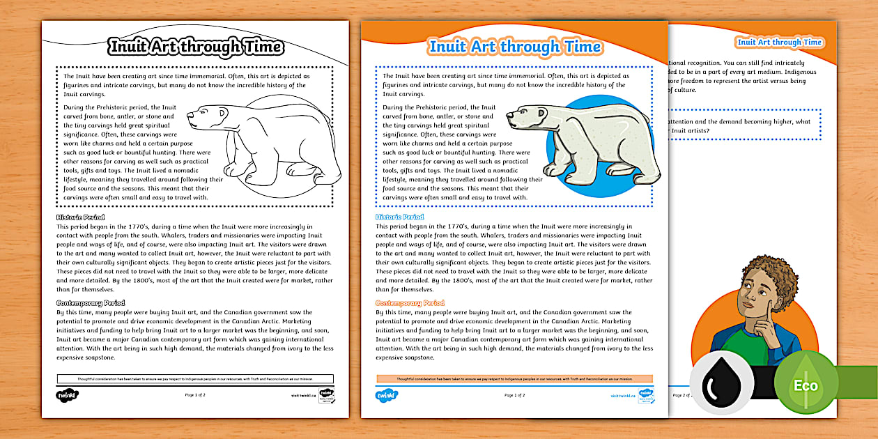 FREE! - Inuit Art through Time (Intermediate) (Teacher-Made)