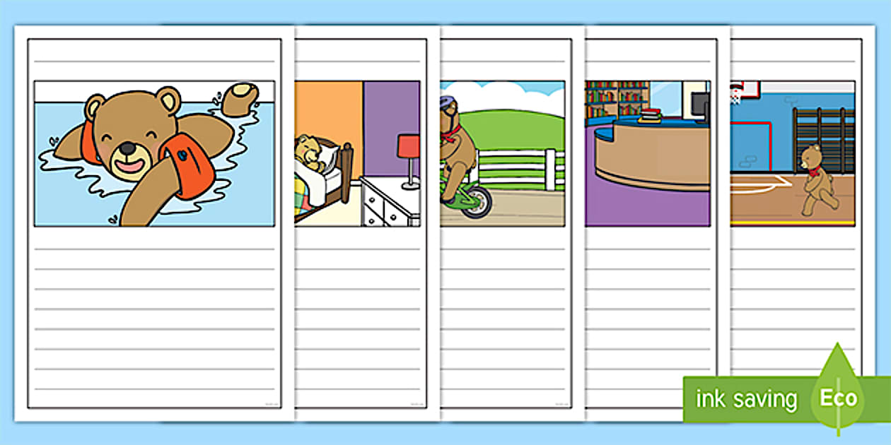 Teddy Bear Writing Frames (teacher made) - Twinkl