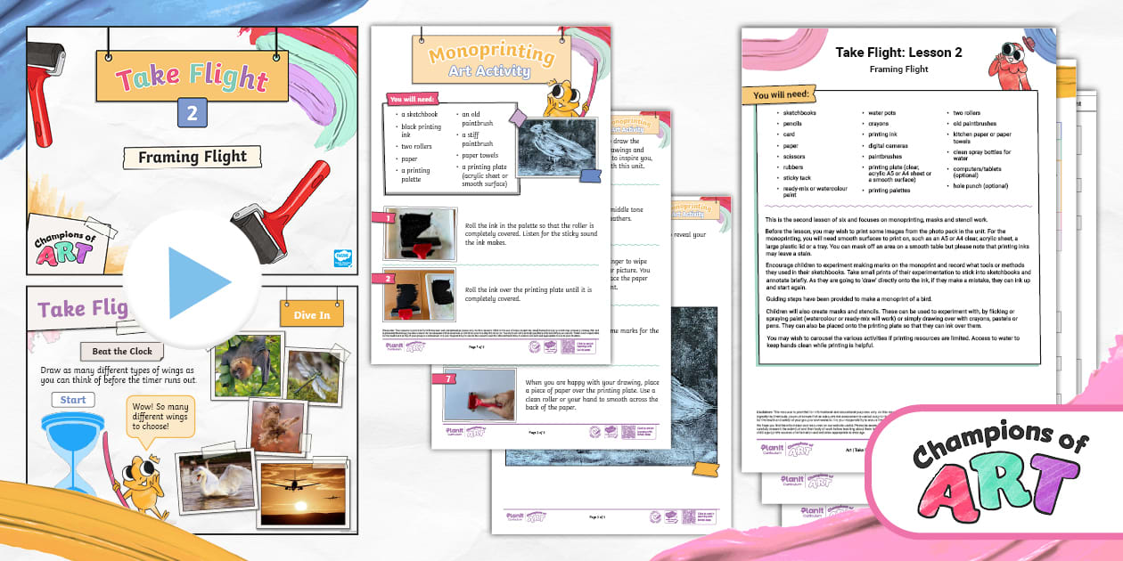 Champions of Art: UKS2 Take Flight - Lesson 2 (teacher made)