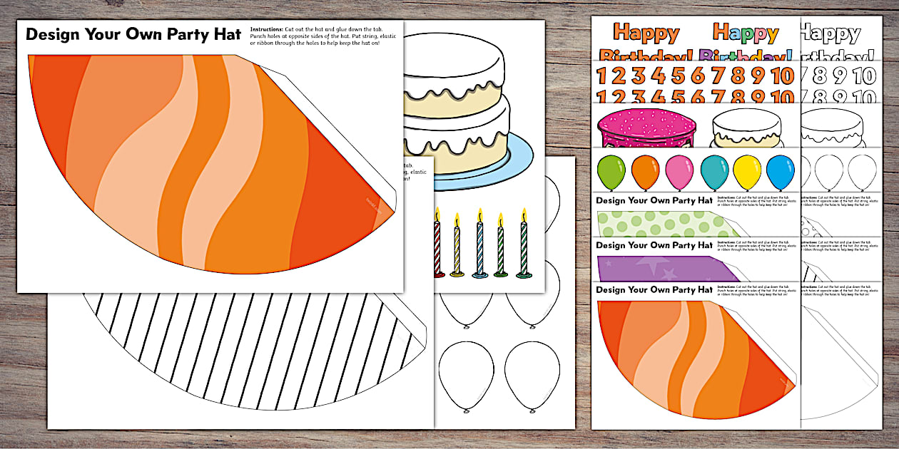 Design Your Own Party Hat Activity | Twinkl Party - Twinkl