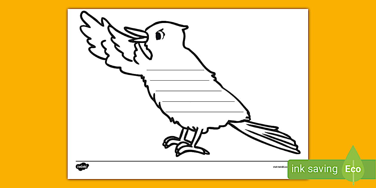 Woodpecker Writing Template (teacher made) - Twinkl