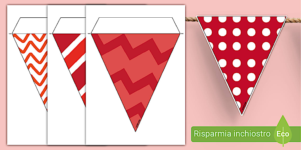 Pacchetto di festoni rossi - risorse decorative