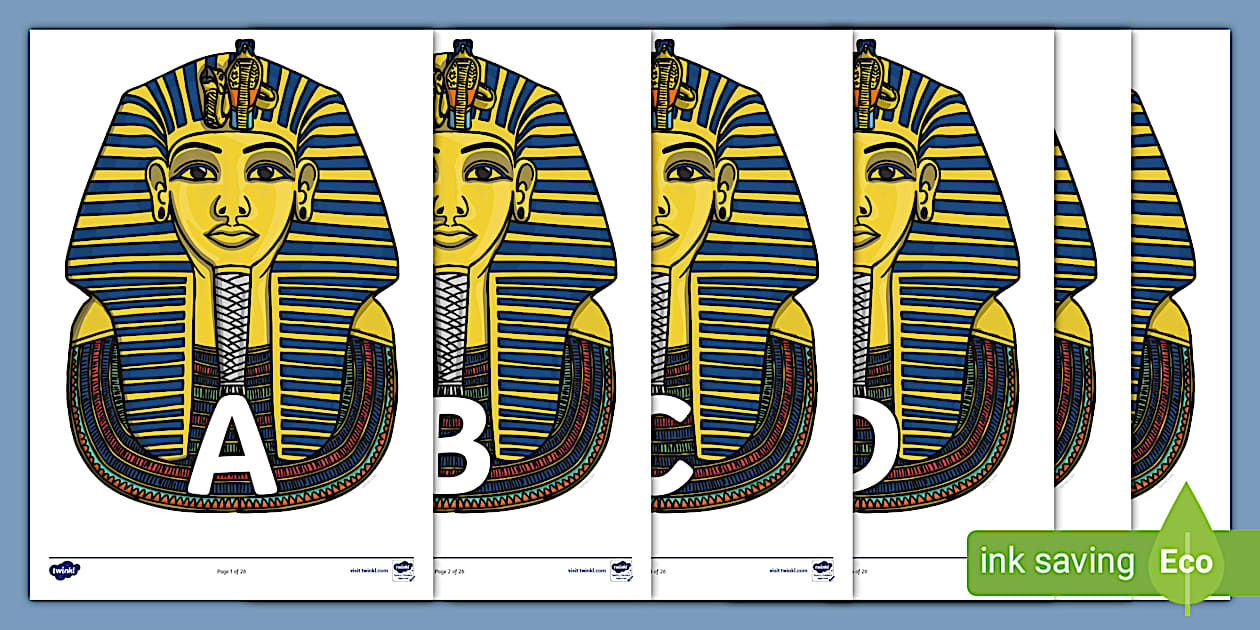 A-Z Alphabet on Tutankhamun (Teacher-Made) - Twinkl