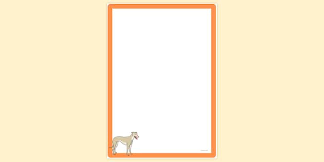 Simple Greyhound Page Border | Page Borders | Twinkl