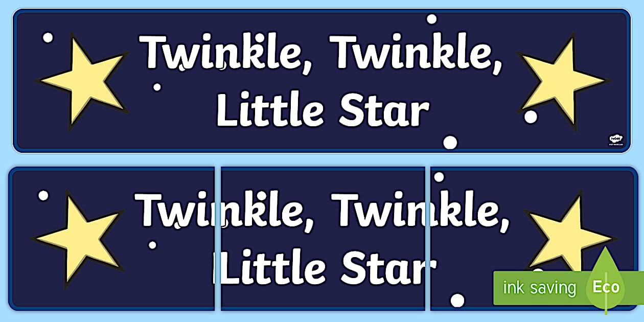 Twinkle Twinkle Little Star Display Banner (teacher made)